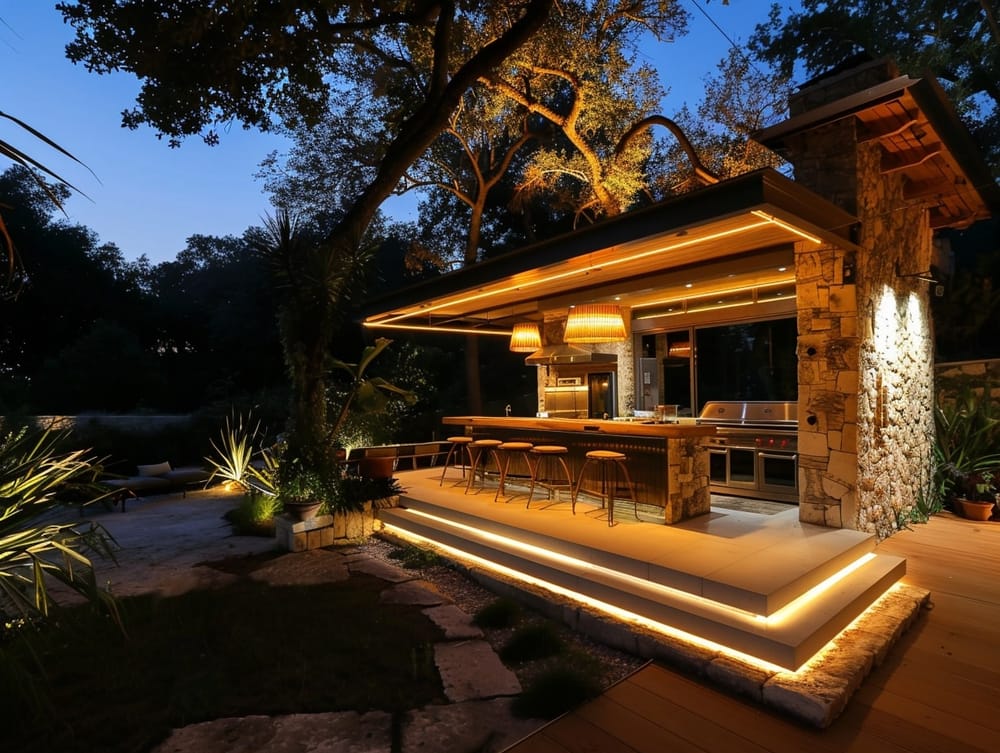 14 Modern Outdoor Kitchen Lighting Ideas | Garden.Lighting