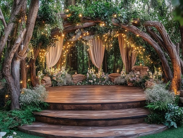 20 Outdoor Wedding Stage Design Ideas | Garden Lighting
